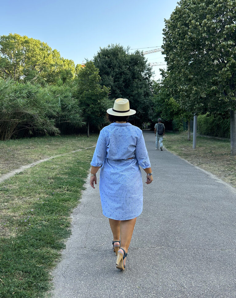 La robe Olivia en Seersucker - Elise lovecraft